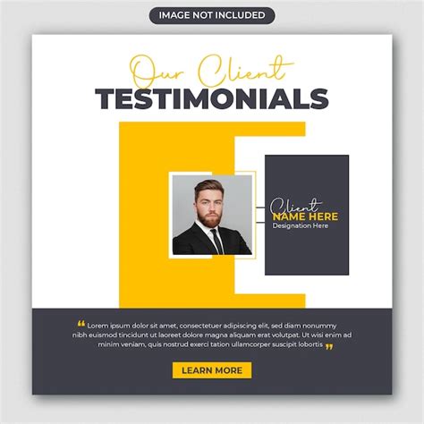 Premium Psd Customer Feedback Social Media Instagram Post Testimonial Design Square Web Template