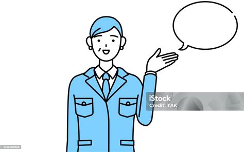 관리 관리자 공장 관리자 작업복을 입은 고위 여성이 방향을 제시하고 전멸합니다 비즈니스에 대한 스톡 벡터 아트 및 기타 이미지