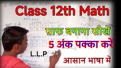 ग्राफ बनाना सीखें आसान भाषा में Class 12th Graph 12th Math Graph L L P Class 12th Maths