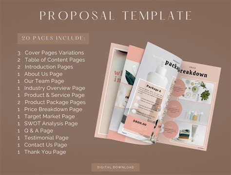 Canva Project Proposal Template Social Media Manager Etsy