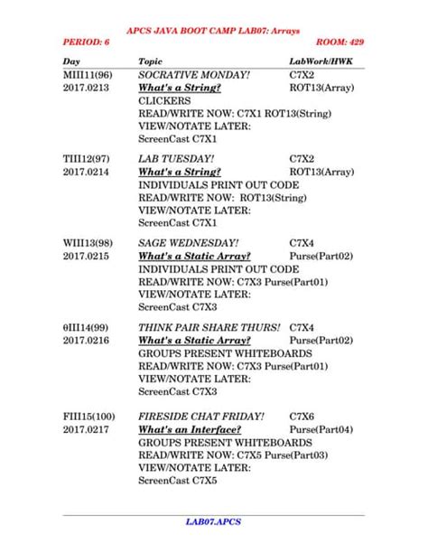Lab07 Arrays Java Boot Camp Pdf