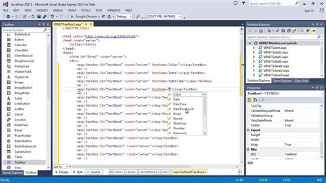 Aspnet Textbox What Are The New Textmode Options In Aspnet 45 Vbnet Youtube