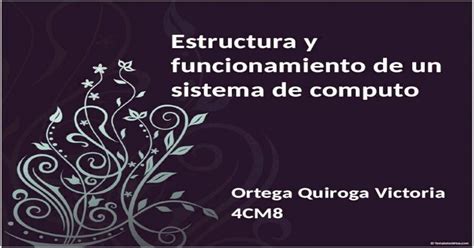 Estructura Y Funcionamiento De Un Sistema De Computo [pptx Powerpoint]