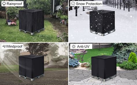 Ibc Tank Abdeckung 420d Wassertank Zubehör Für Wassertank 1000l Ibc Tank Container Cover Anti