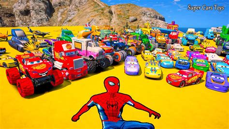 Cars Lightning Mcqueen Police Jackson Storm Charlie Checker Tow Mater Capn Long Leggy Monster