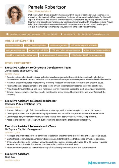 Executive Assistant Resume Examples And Guide For 2024