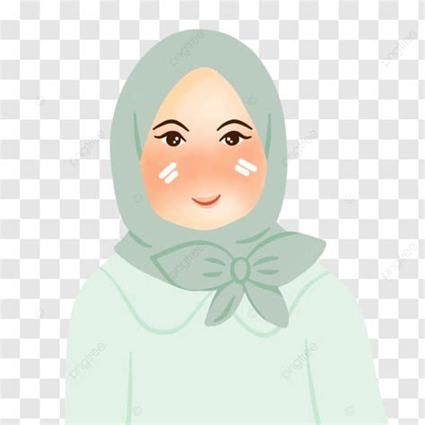 히잡 소녀 히잡 소녀 초록 이슬람교도 Png 일러스트 및 Psd 이미지 무료 다운로드 Pngtree