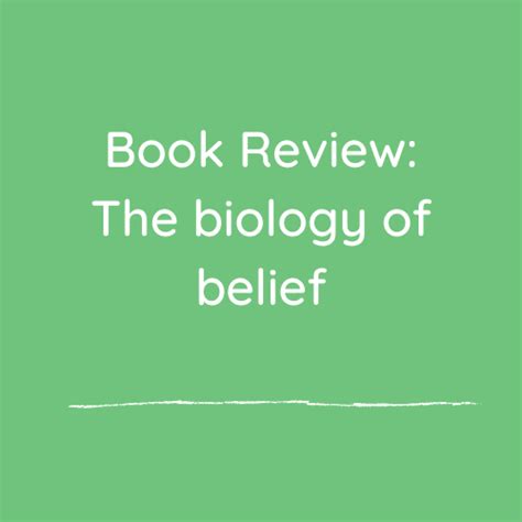 Book Review The Biology Of Belief Personal Trainer And Health Coach Geelong