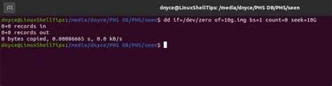How To Create A Large 1gb Or 10gb File In Linux