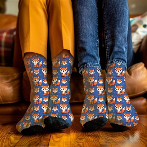 Cute Fox Socks Cute Animal Socks Animal Socks Unisex Socks Gender