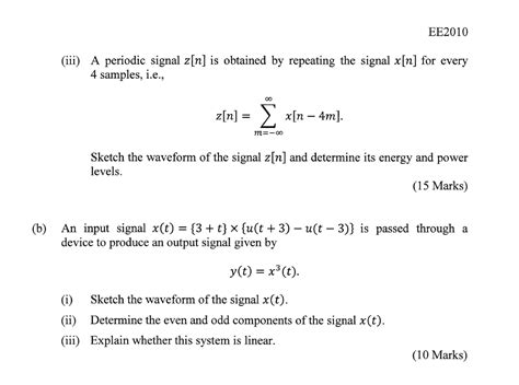 Solved 1 A Consider A Discrete Time Signal Given By X N