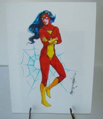 Spider Woman Jessica Drew In Juan Royo Abenias Arte Original Comic