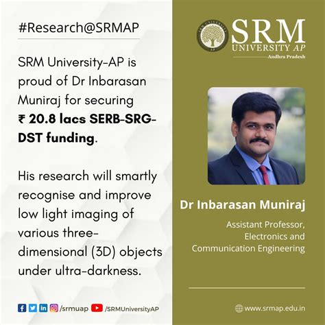 Srm University Ap On Linkedin Srmap Srmuap Researchatsrmap Ece Dst Serb Lowlightimaging
