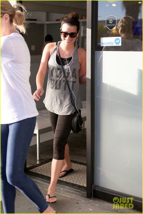 Photo Lea Michele Yoga Butt Spa Day Glee 700th 06 Photo 3237700 Just Jared Entertainment News