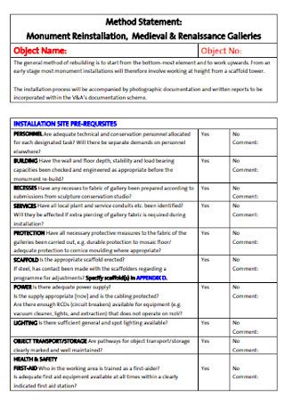 50 SAMPLE Method Statements In PDF MS Word