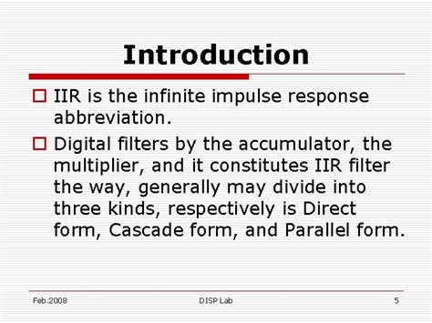 FIR And IIR Filter Design Techniques FIR IIR