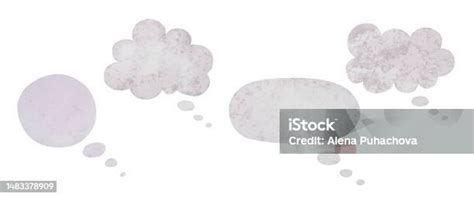 말풍선 및 대화 풍선 모음입니다 손 수채화 그림입니다 디자인 장식 창의적인 콜라주를 위한 격리된 클립 아트 요소 말하기에 대한 스톡 벡터 아트 및 기타 이미지 Istock