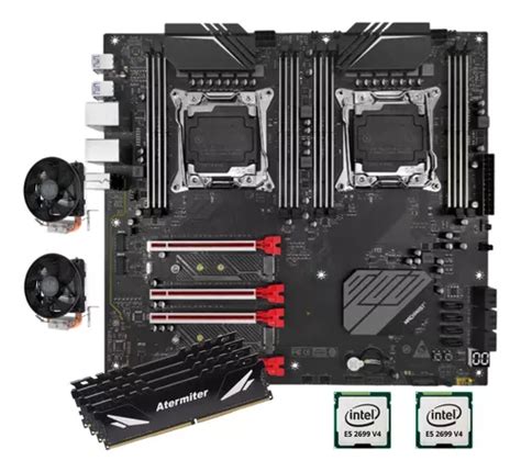 Kit Intel Dual Xeon X99 D8 Max E5 2699 V4 256gb Ecc Reg 2400 Parcelamento Sem Juros