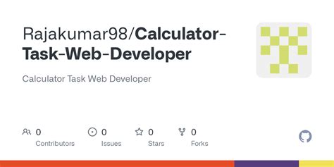Github Rajakumar98calculator Task Web Developer Calculator Task Web