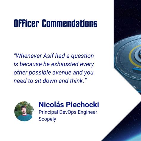 Mentorship Devops Cloudengineering Startrek Officercommendations