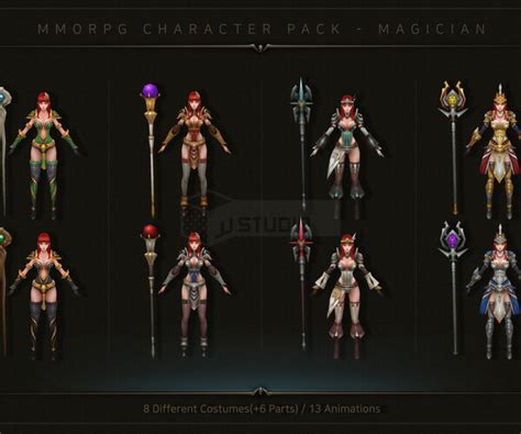 Artstation Mmorpg Character Pack All Characters Game Assets