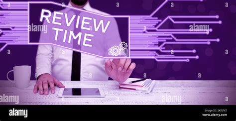 Inspiration Showing Sign Review Time Word Written On Situation Or