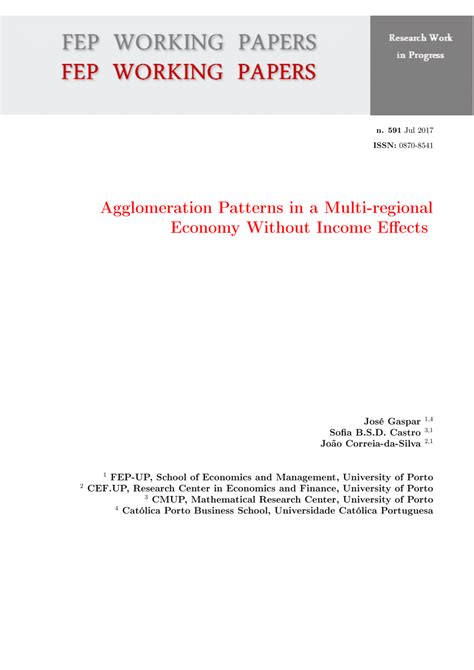 Pdf Agglomeration Patterns In A Multi Regional Economy Without Income Effects
