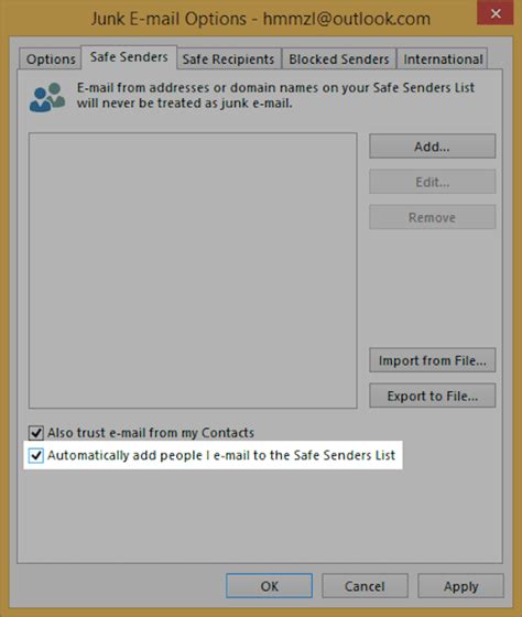 How To Automatically Whitelist Contacts In Outlook