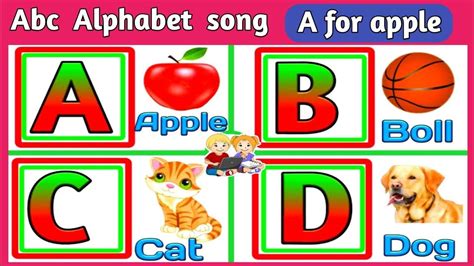 Phonics Song With Two Words A For Apple B For Ball Abc Alphabet Song With Sounds For