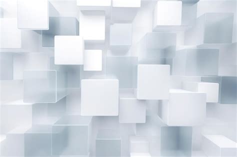 Premium Ai Image White Cubes Background