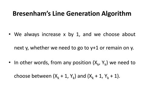Bresenhems Line Genration Derivation For Mtech Pdf Computing Technology And Computing