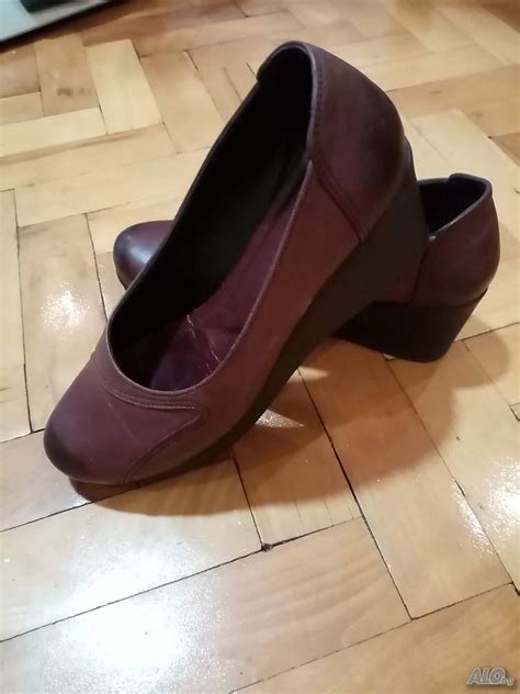 Дамски обувки естествена кожа Eu 37 Обувки Дамски бордо Обувки Русе Продавам запазени