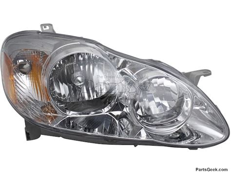 05 2005 Toyota Corolla Headlight Assembly Body Electrical Action