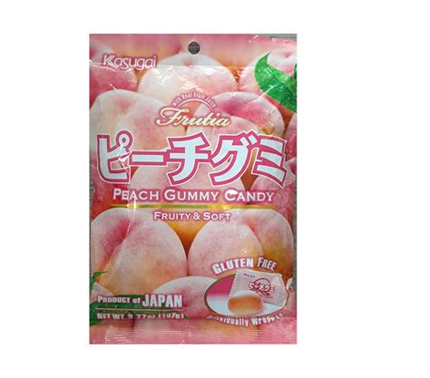 Gummy Peach Candy Kasugai 107gr Fuku Store