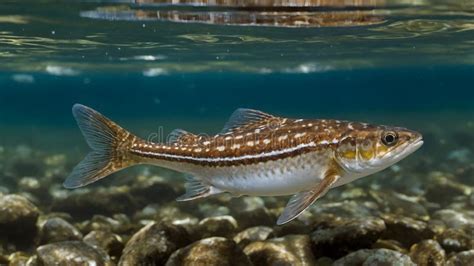 Detailed View Of Acanthodiiâ€™s Face Featuring Sharp Features And Spiny Body In Shallow Waters