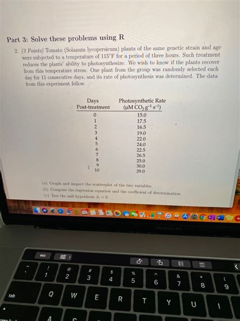 Solved Part Solve These Problems Using R Points Chegg Com