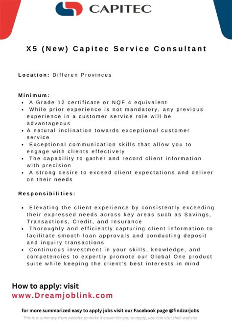 Find Sa Jobs On Linkedin New X5 New Capitec Service Consultant No