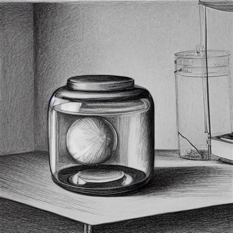 Mason Jar Pencil Drawing