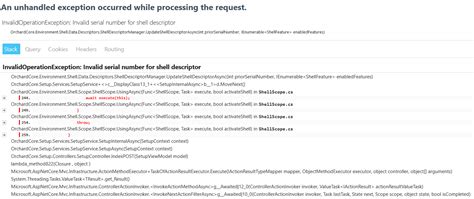 Invalid Serial Number For Shell Descriptor · Issue 11989 · Orchardcms
