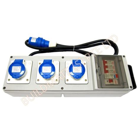 Pin Industrial Socket With ELCB MCB Buildmate