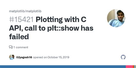 Plotting With C API Call To Plt Show Has Failed Issue 15421