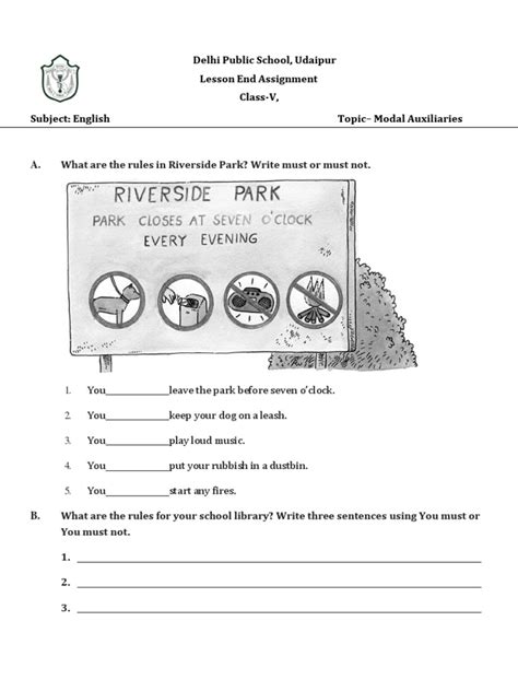 Classv Modal Auxiliaries Lesson End Assignment Pdf