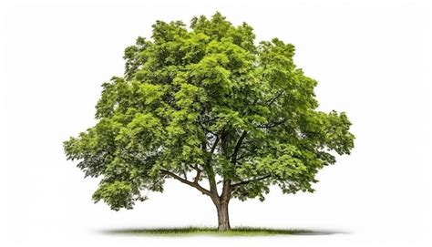 Premium AI Image Tree Side View Isolation On White