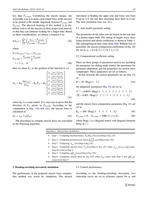 Muscle Force Distribution For Adaptive Control Of A Humanoid Robot Arm With Redundant Bi