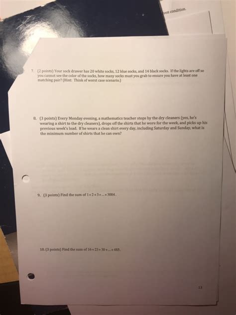 Solved Math 139 Chapter 1 Assignment Name A Show All Of