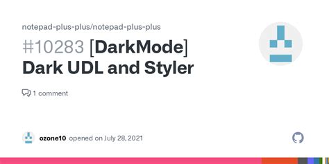 Darkmode Dark Udl And Styler · Issue 10283 · Notepad Plus Plus
