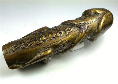 Erotic 6 Brass Paladkik Mae Per Yant Statue Sex Appeal Fetish Thai