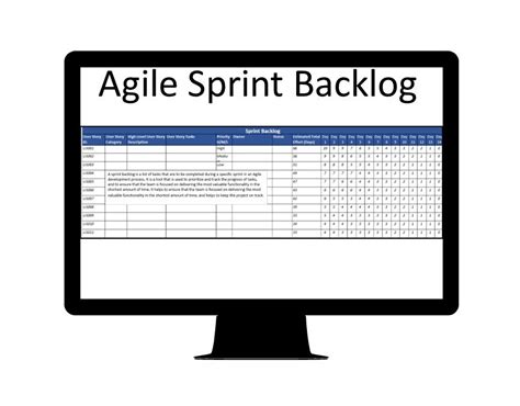 Sprint Agile Backlog Excel Project Templates