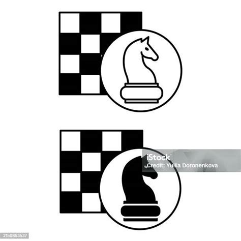 체스 아이콘 흑백 벡터 아이콘 의 체스판 와 기사 조각 체스 피겨 보드 게임 컨셉 Championship에 대한 스톡 벡터 아트 및 기타 이미지 Istock