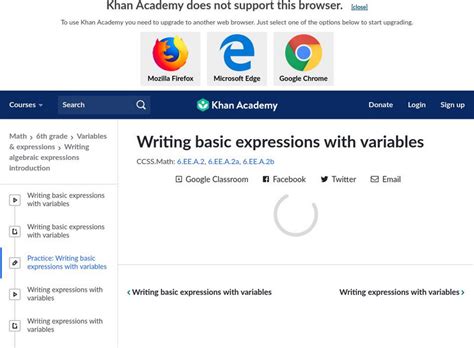 khan academy practice writing basic expressions with variables unit plan for 5th 7th grade